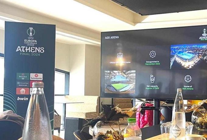 Σε ρυθμούς τελικού Conference League η OPAP Arena: Χορηγοί και UEFA καθημερινά στο γήπεδο (pics ...