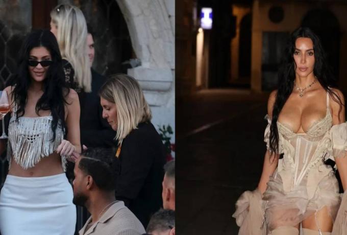 Σχεδόν... γυμνές πήγαν η Κιμ και η Κάιλι στο γαμήλιο πάρτι του Τζεφ Μπέζος και της Λόρεν Σάντσεζ ...