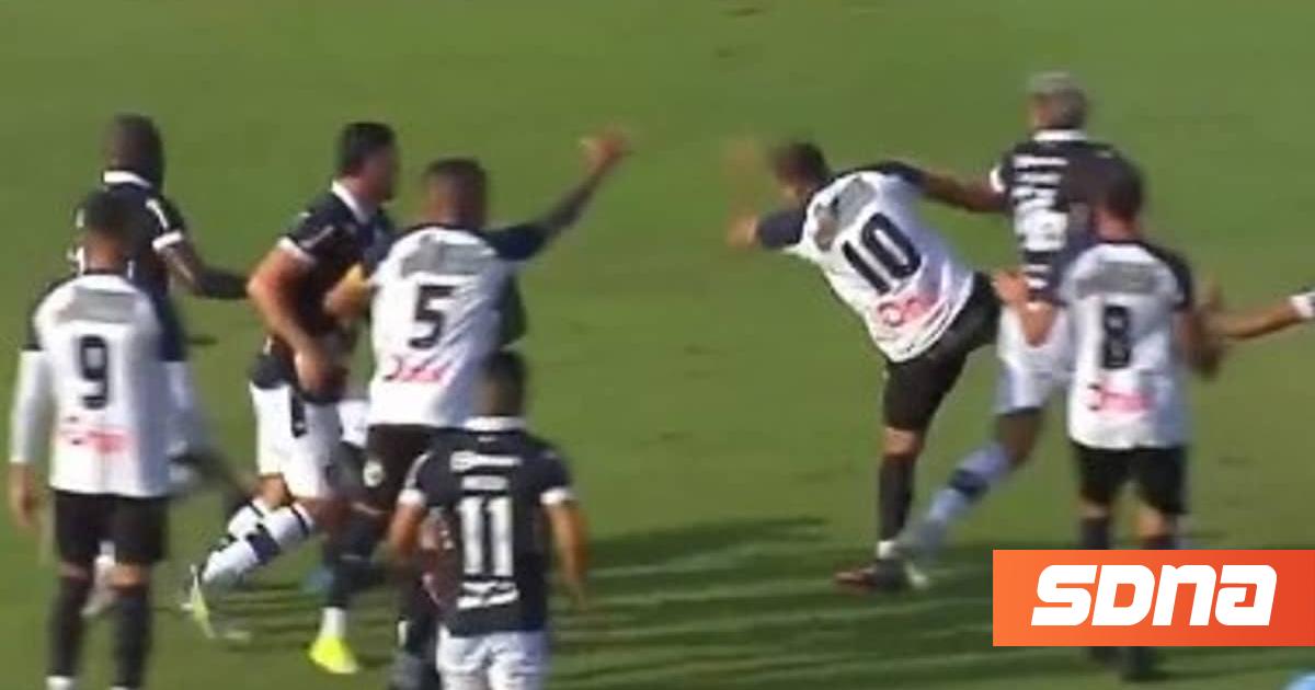 Ποδοσφαιριστής κλώτσησε αντίπαλο στο κεφάλι και το γήπεδο μετατράπηκε σε... ρινγκ (vid) | SDNA