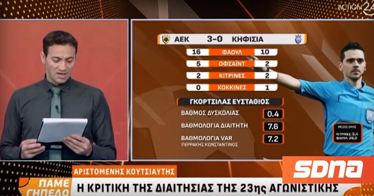 Κουτσιαύτης: «Λάθος το πέναλτι της ΑΕΚ με την Κηφισιά, η παράβαση είναι ...