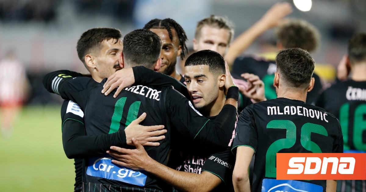 Κόσμος και ομάδα μαζί, πράσινο πάρτι σε εξέδρα και γκολάρες στο γήπεδο ...